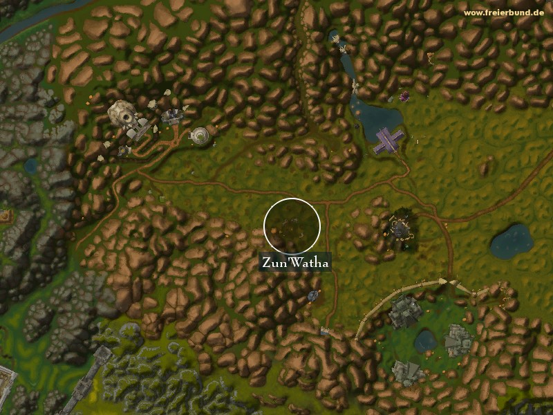 Zunwatha Landmark Map And Guide Freier Bund World Of Warcraft