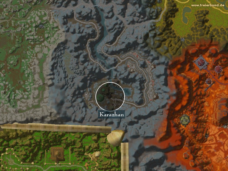 Karazhan Landmark Map And Guide Freier Bund World Of Warcraft