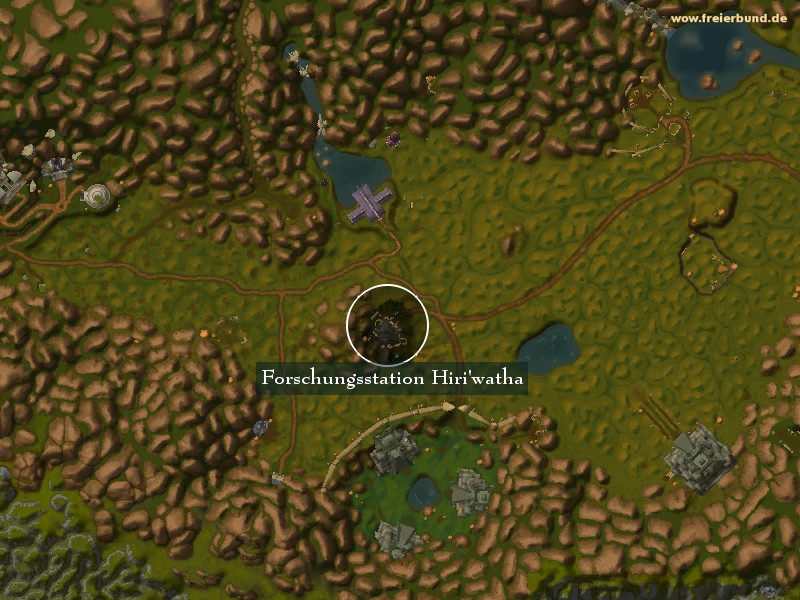 Forschungsstation Hiriwatha Landmark Map And Guide Freier Bund World Of Warcraft