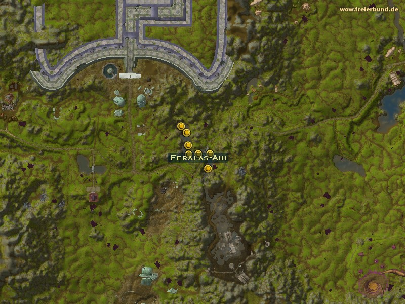 Feralas Ahi Quest Gegenstand Map And Guide Freier Bund World Of Warcraft