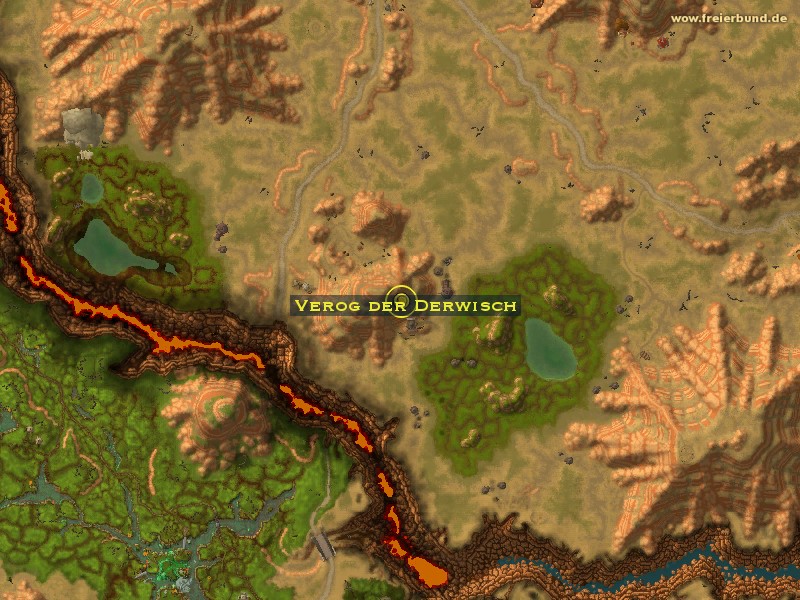 Verog Der Derwisch Monster Map And Guide Freier Bund World Of Warcraft