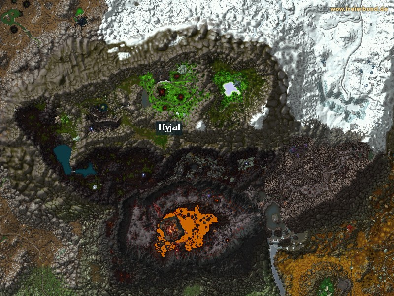 Hyjal Zone Map And Guide Freier Bund World Of Warcraft